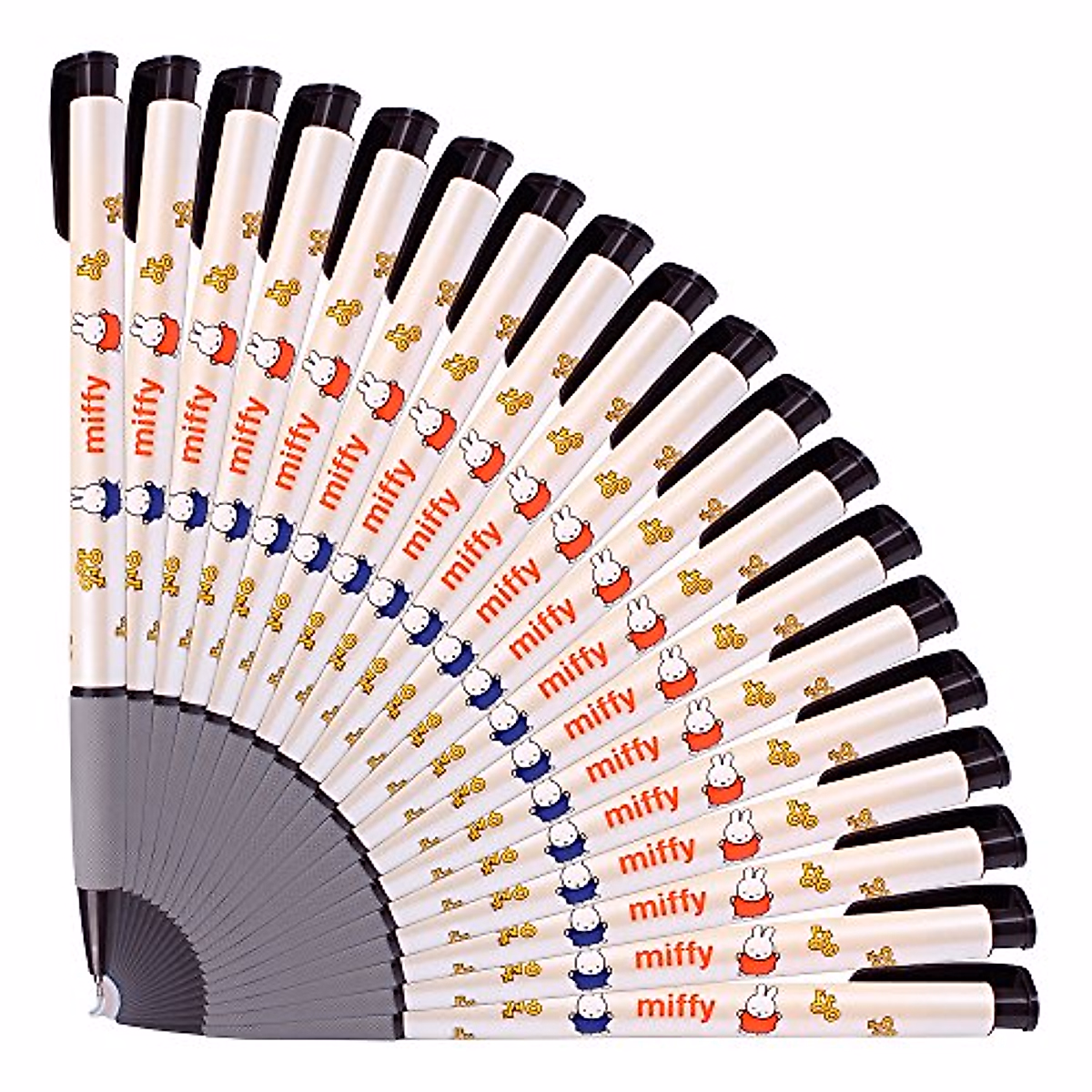 Dong-a Miffy Grip Oil Based Ink Ball Point Pen 0.38mm Excellent Writing (Black-pack of 24)