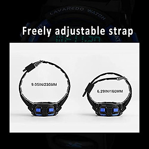 Kids Watch,Boys Watch for 3-12 Year Old Boys,Digital Sport Outdoor Multifunctional Chronograph LED 50 M Waterproof Alarm Calendar Analog Watch for Children with Silicone Band