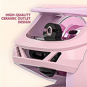 Spinning Reel, Fishing Reel, Clown Fish Baitcaster Reel for Freshwater Saltwater, 7.2:1Gear Ratio, Drag 13.23lbs, Baitcasting Fishing Reel, Lure Fishing Tackle (Pink,Left Hand)