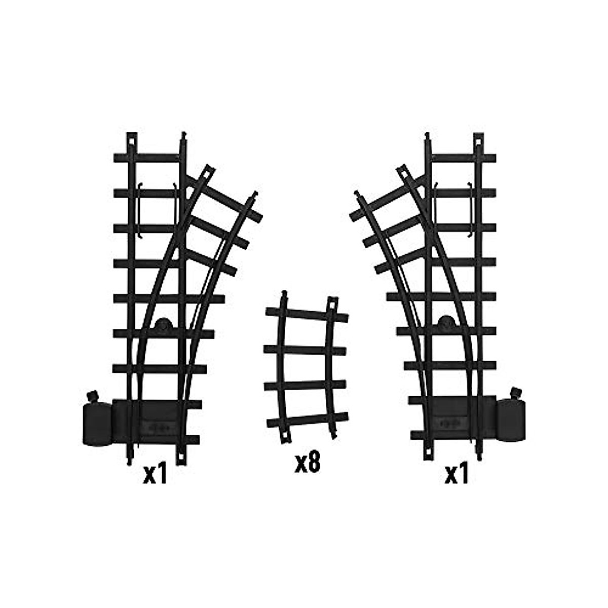 Lionel Ready-to-Play Inner Loop Track Set with 8 Curved Pieces, 1 Left Hand Switch, and 1 Right Hand Switch