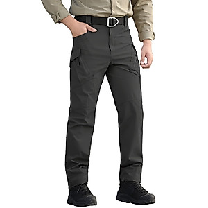 ReFire Gear Breathable Utility Military Pants Men SWAT Cargo Clothing Spring Lightweight EDC Assault Army Combat Trousers Black, 32W x 30L