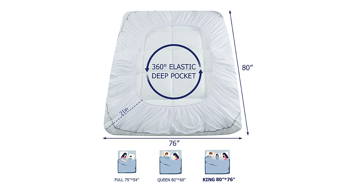 Marine Moon King Mattress Topper - Ultimate Sleep Comfort