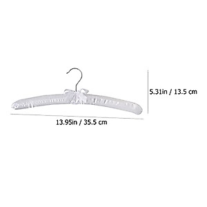 Cabilock Hanger Felt Hangers 10Pcs Foam Padded Hangers Satin Padded Hangers No Bump Anti- Dress Hangers Fancy Thick Padded Clothes Hangers for Bridesmaid Wedding Gown Closet Random Color Felt Hangers