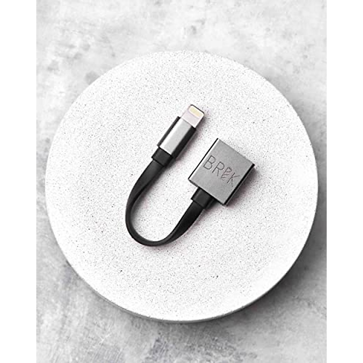 BRIK Magnetic Charging Cable - Smartphone Charger Cord - Universal Design - Anodized Metal - 3in (1-Pack)