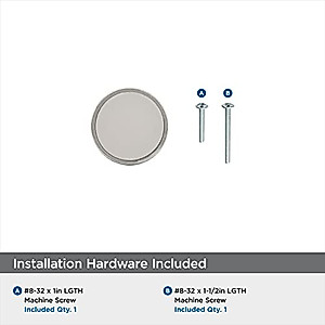 Amerock | Cabinet Knob | Polished Nickel/Frosted | 1-3/8 inch (35 mm) Diameter | Oberon | 1 Pack | Drawer Knob | Cabinet Hardware