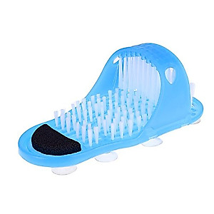 Foot Scrubber-Plastic Bath Shoe-Shower Sandal-Including Pumice Stone, Foot Cleaning (Shadow)