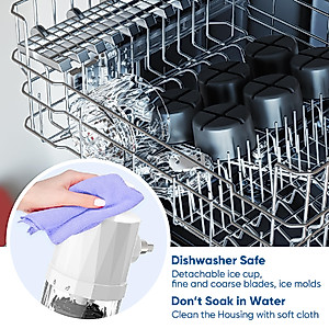 Hozodo Shave Ice Attachment for Kitchenaid Stand Mixers, Snow Cone Machine for Kitchenaid Mixer Attachments with Coarse and Fine Blades, 8 Ice Cube Molds