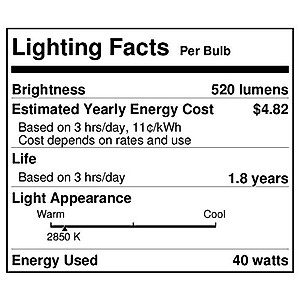 Westinghouse 05017 40 Watt Eco-Halogen G25 Cut Glass Light Bulb (6 Pack)