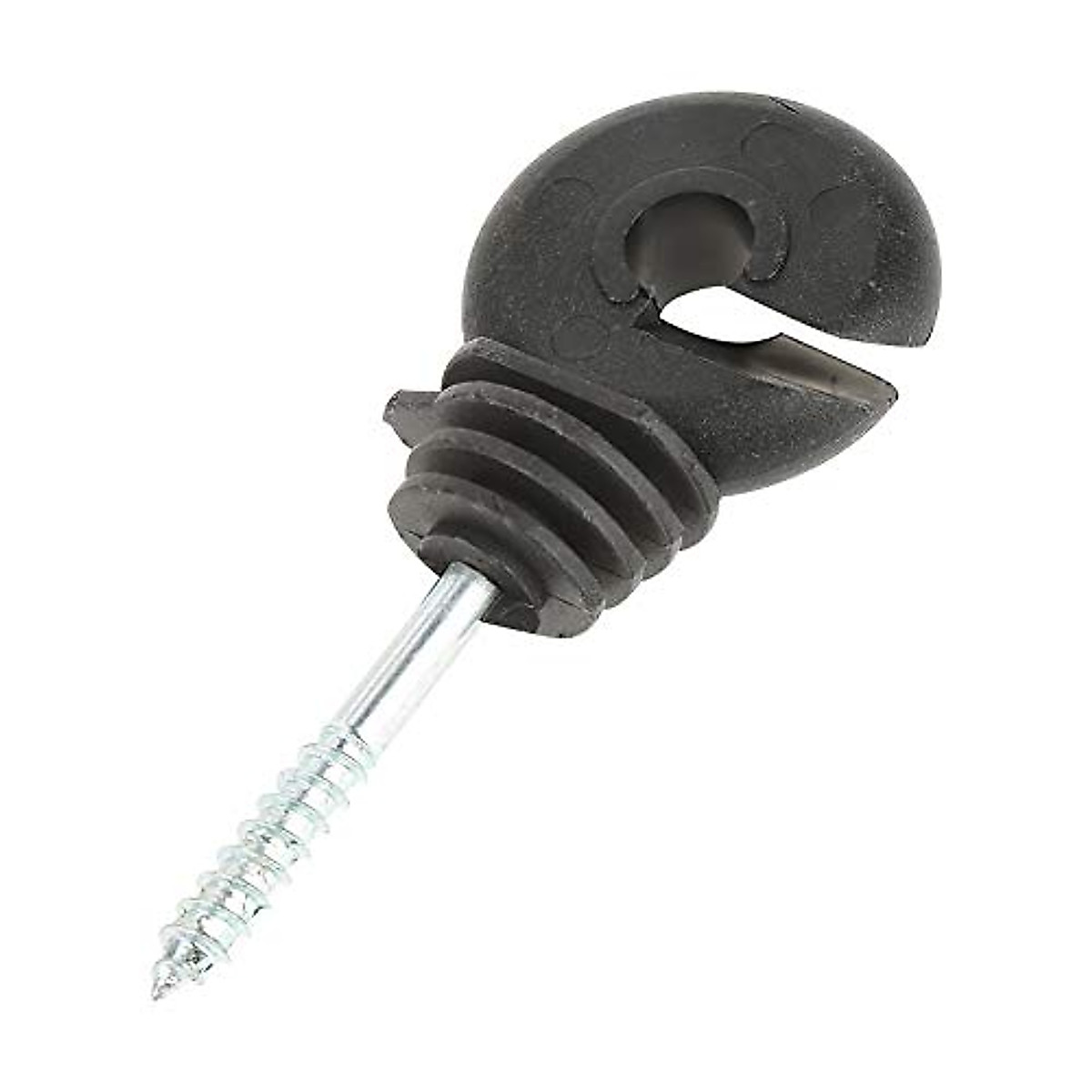 Ueohitsct 50 Pcs/Set Black Screw In Ring Insulators Electric Fence Accessories For Wood Post