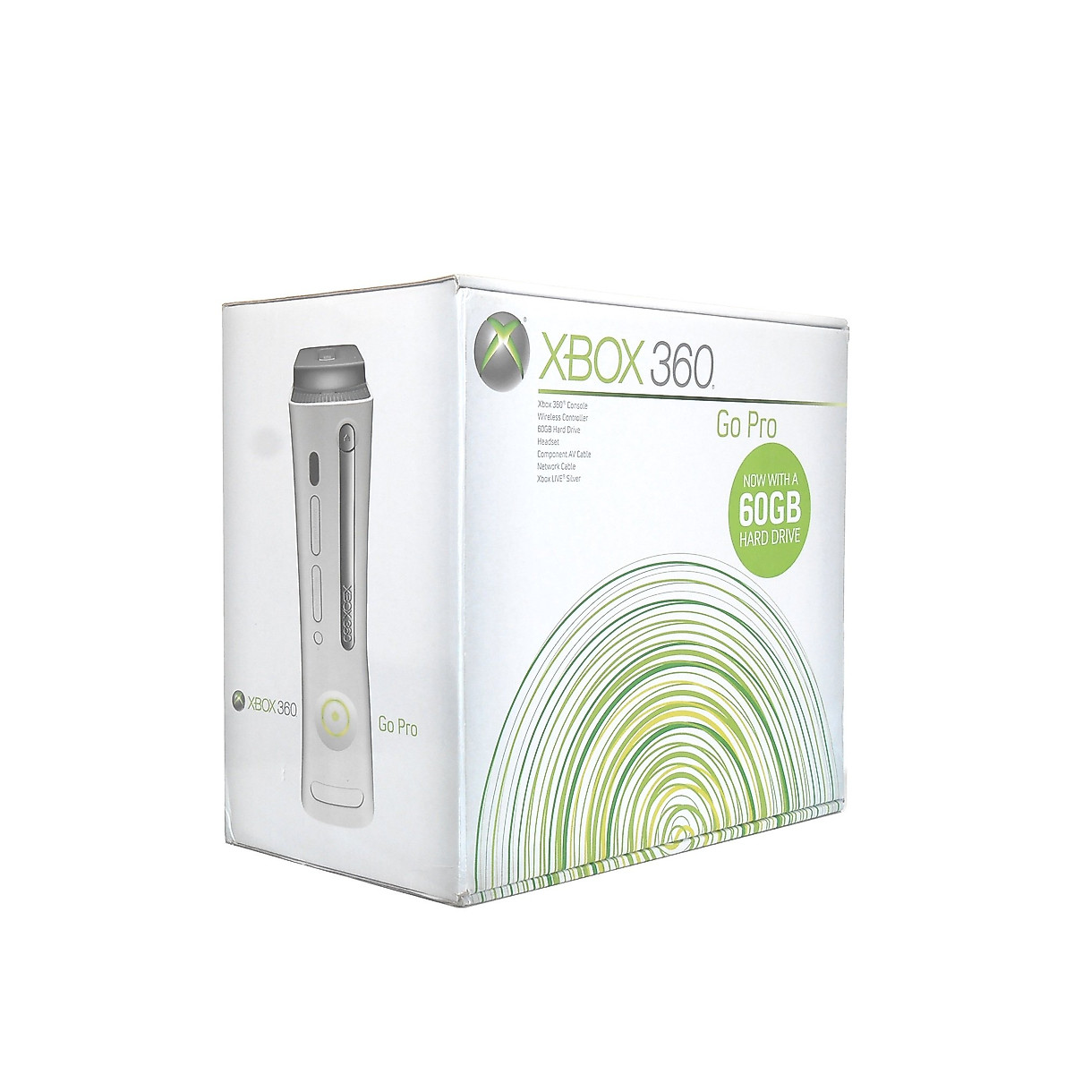 Microsoft Xbox 360 Go Pro Console Bundle (Original & Rare White Jasper)