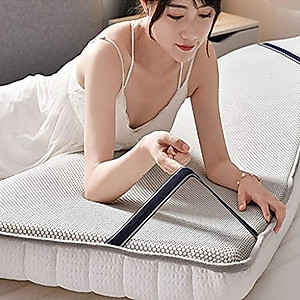 ASIERY Memory Foam Latex Mattress Folding Mattress Queen/King/Double/Full Size Bedspread Breathing Foam Tatami Mattress, White, Thickness 9cm (Size : 150200cm)