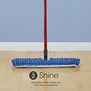 O-Cedar Dual-Action Microfiber Flip Mop with Telescopic Handle