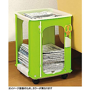Newspaper Rack Karafurushinbun Easy +1 (Plus One) (with Casters), Orange