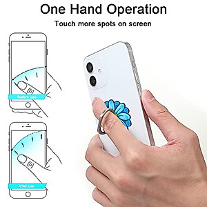 Bonoma 3 Pack Cell Phone Ring Holder, 360° Rotation Universal Stylish Finger Kickstand with Metal Phone Ring Grip for Smartphone (Flower)