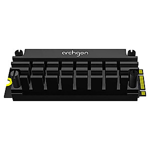 Archgon HS-1110 SSD Heatsink Cooler for PCIe NVMe M.2 2280 SSD for Workstation Server Rugged Computer IPC Industrial Computer Gaming PC Use (Black)