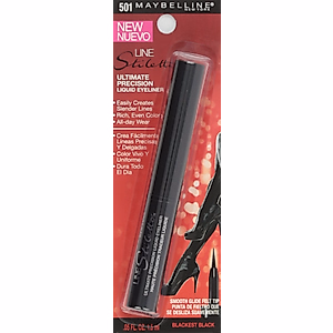 Maybelline New York Line Stiletto Ultimate Precision Liquid Eyeliner, Blackest Black, 0.05 fl. oz.