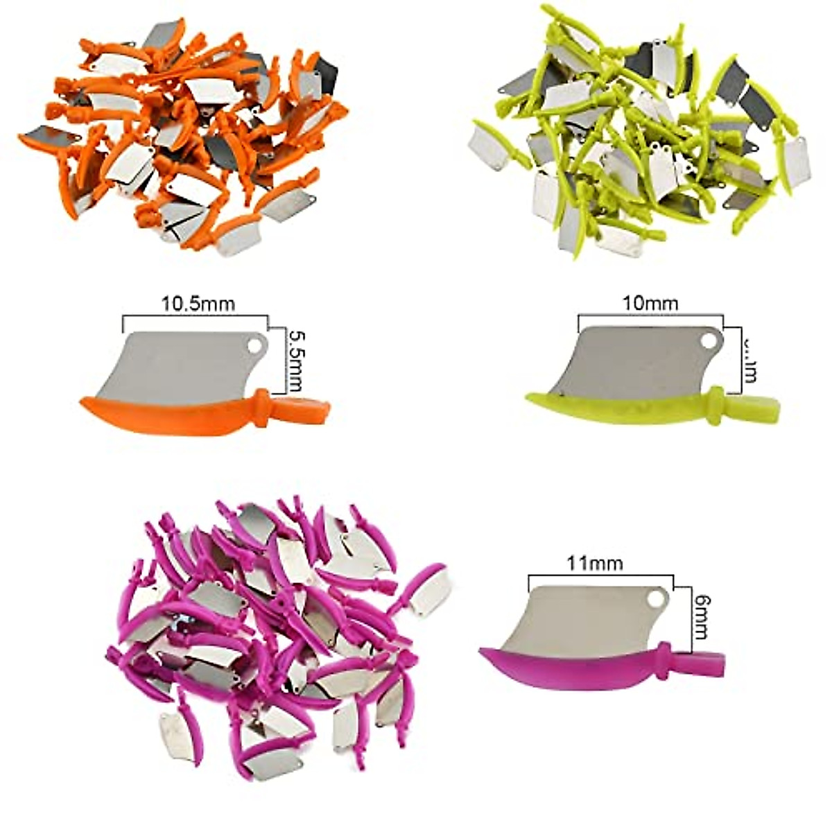 DAMUZHI Orthodontic Matrix Wedges Dental Prime Teeth Interproximal Wedge Guard With Metal Plastic Wedge Knife With Protection Dental Steel 3box 50Pcs/box