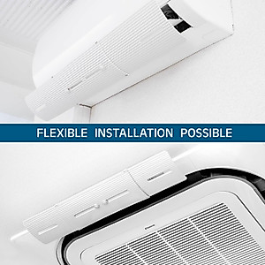 AIR WING Slim, Length & Angle Adjustable Air Conditioner Deflector helps Cooling/Heating Air Circulation, Anti Blast, Wind Baffle and Direction, Anti-Condensation