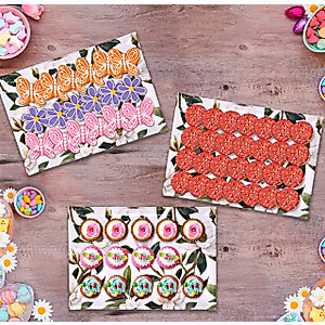 Gift Boutique 10 Disposable White Floral Serving Trays Large 10.75" X 15.75" Heavy Duty Rectangle Paper Cardboard Magnolia Tray for Dessert Platter Cupcake Display Birthday Party Tableware Supplies