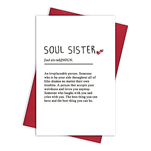 Ulbeelol Birthday Card, Envelope, A, Sister, Friendship, Friend, 1 Piece