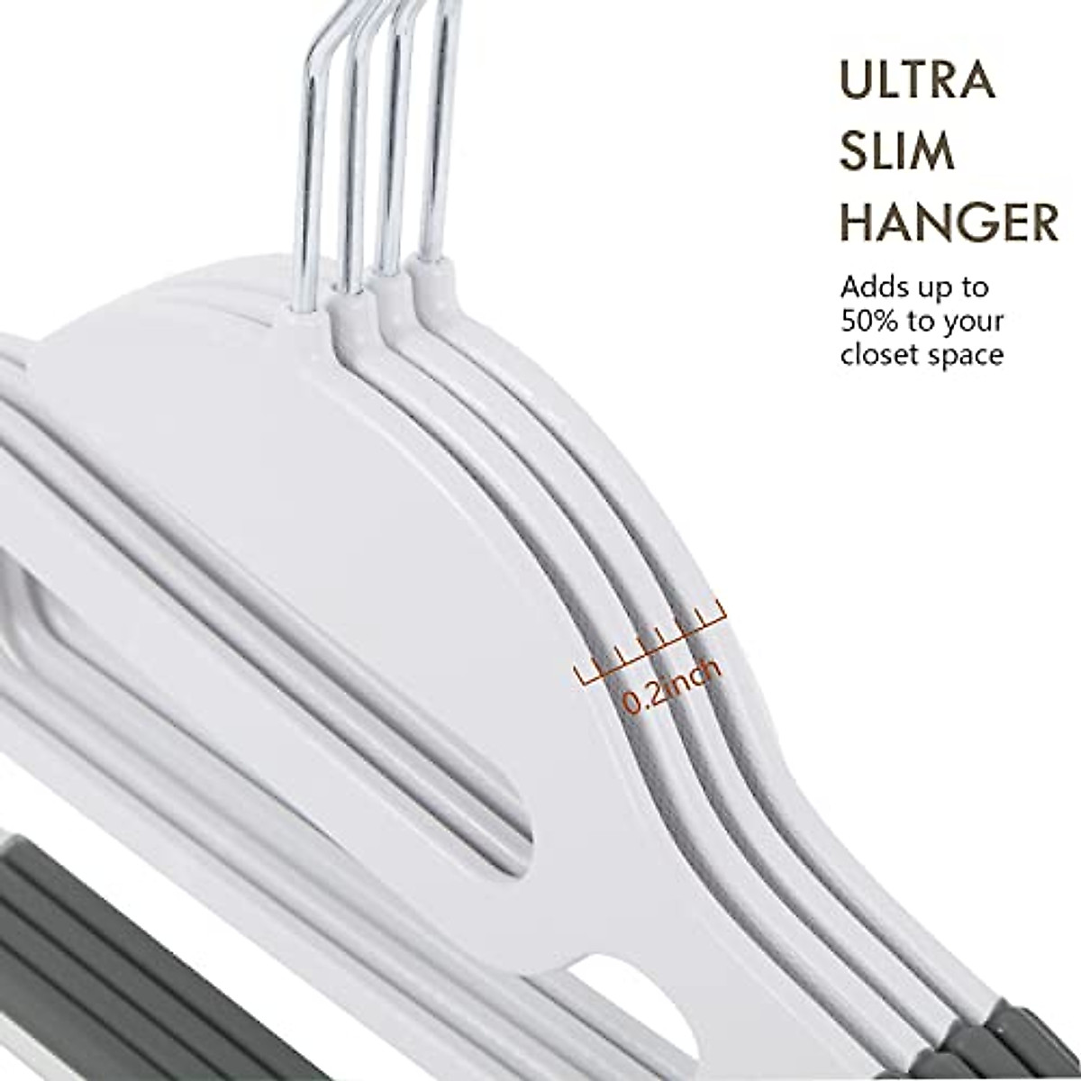 ATZJOY Non Slip Plastic Hangers 100 Pack Ultra Slim Heavy Duty Clothes Hangers Use for Wet & Dry Clothes