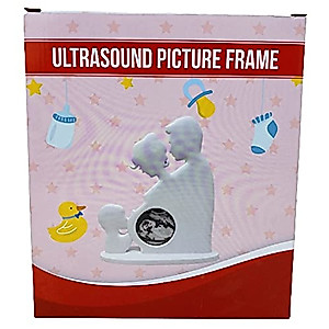 3MAZINGS Ultrasound Picture Frame Gender Reveal New Parents Pregnant Mom Pregnancy Love Gifts Baby First Sonogram Frames (Ultrasound Picture Frame - Family of 4)