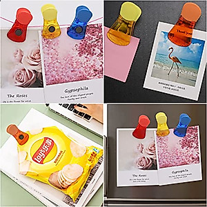 24 Pack Magnetic Chip Clips, Clips for Food Packages with Magnet, Sealing Food Clips, Multipurpose Snack Bag Clips for Food Storage (Multicolored)