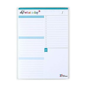 Erin Condren Designer Notepad - Daily Planning 6" x 8.5" Notepad. Includes Bullet Point List, Lined Note and Blank Section. Craft To Do or Grocery Lists with Portability