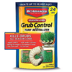 BioAdvanced Season Long Grub Control Plus Turf Revitalizer, Granules, 24 lb
