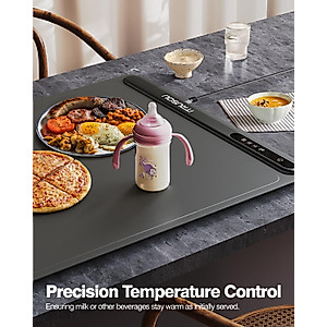 iTRUSOU Electric Warming Tray - Full Surface Heating,Rollable & Portable,Premium Silicone Nano-Material,3 Temperature Settings,Auto Shut-Off -Versatile Food Warmer for Gatherings,Parties,Everyday Use