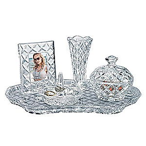 Godinger Shannon Vanity Set, Clear Crystal