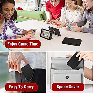 EUROA Switch Game Card Case for Switch/OLED/Lite,Portable Switch Game Holder with 24 Games Cartridge Slot&24 Micro SD Card Storage, Travel Accessories Switch Game Case, Protective Hard Shell, Black