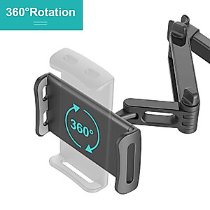 Klsniur Tablet Headrest Holder, Car Backseat Seat Mount Holder Universal 360° Rotating Adjustable for 6"-10.5" Tablet iPad iPad Air iPad Mini,Samsung Galaxy