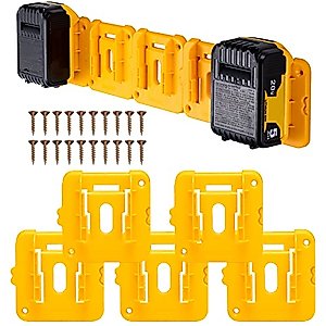 Crtbelfy Battery Mount Holder for Dewalt 20V 60V Battery Dock Holder Fit for DCB200 DCB203 DCB205 DCB206 Batteries- 10 Pack
