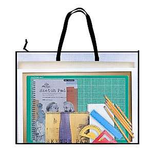 LKIRYUF Project Bag Heavy Duty Poster Bag With Carry Handles Waterproof Artist Carry Bag For Artists