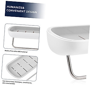 Yardenfun 1pc Bathroom Shelf Stainless Steel Towel Rail Kitchen Storage Baskets Bathroom Shower Bathroom Towel Racks Wall Towel Holder Wall Mounted Sundries Organizer Bracket Hanging