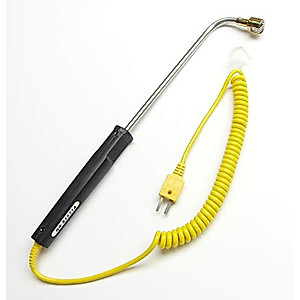 Digital k-Type Thermocouple Thermometer with Angled High Temperature Surface Probe Sensor