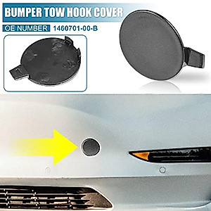 X AUTOHAUX Car Front Bumper Tow Hook Cover 1460701-00-b for Tesla Model 3 2017-2021 Tow Hook Eye Lid Cover Trailer Cap Silver Tone