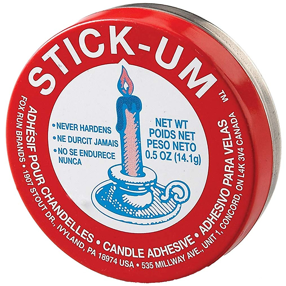 Set of BRUBAKER Christmas Pyramid 3-Tier 18 Inches + 20 Red Candles + Stick-Um Candle Adhesive