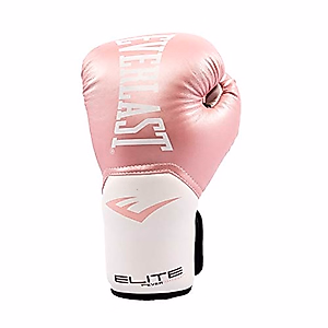 Everlast Elite Pro Style Training Gloves, Pink/White, 12 oz