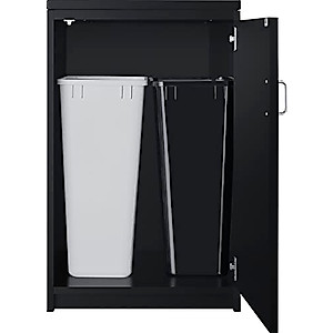 Summit Appliance CWSUITE85G 85" Wide Casework Suite with Beverage Center and Microwave, ADA Height; Trash Receptacle Included; 2.7 cu.ft. Beverage Center; Leveling Legs; Black