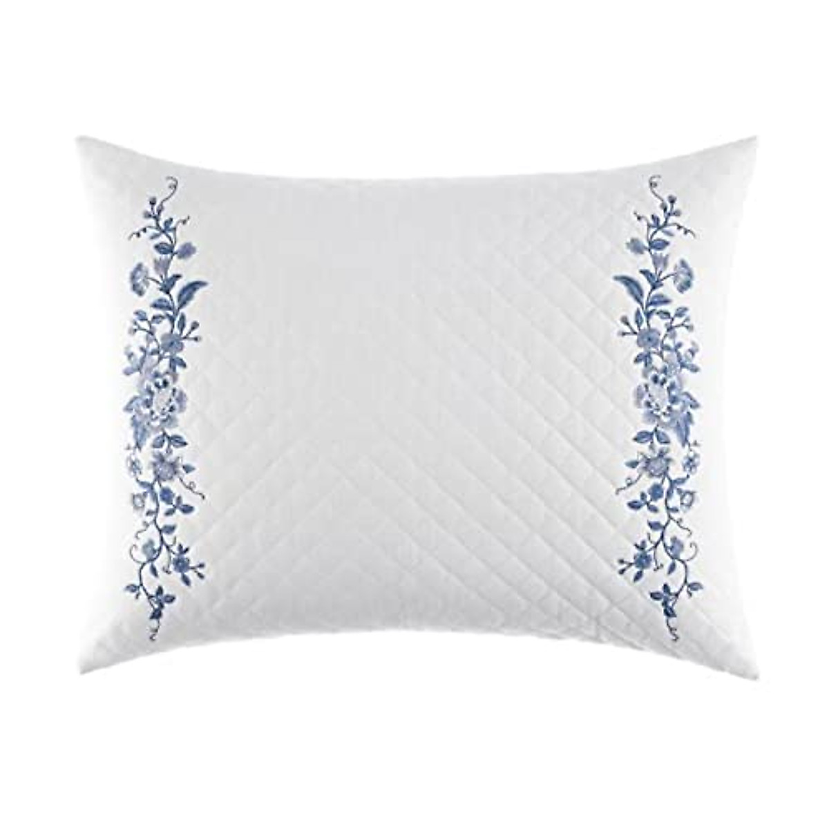 Laura Ashley - King Duvet Cover Set, Reversible Cotton Bedding with Matching Shams, Home Decor for All Seasons (Charlotte Blue, King)