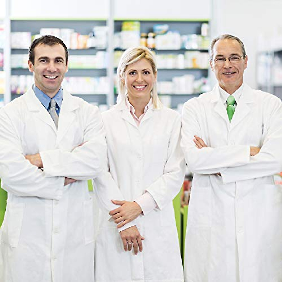 TALVANIA Lab Coat Men Women White Long Sleeve Unisex Lab Coats Cotton Laboratory Coats