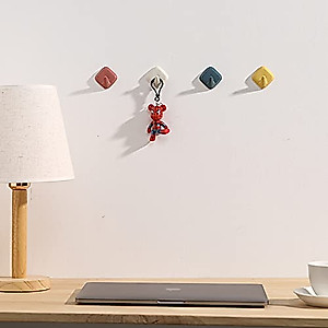 NovaHome Adhesive Wall Hooks for Hanging Decorative Plastic Hooks Heavy Duty (11 lbs/5kg) Towel Hooks Coat Hooks for Wall Key Hook Hanging for Kitchen Shower Door Home Improvement 4 Pack