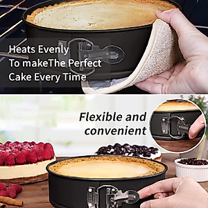 Springform Cake Pan Set，Nonstick Leakproof 3 pcs Cake Pan Bakeware For Cheesecake, Tier Wedding Cakes, And More - Removable Bottom, Leakproof Bakeware Sets(4"/7"/9")