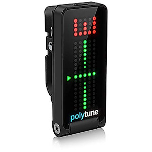 TC Electronic POLYTUNE CLIP Clip-On Tuner with Polyphonic, Strobe and Chromatic Modes and 108 LED Matrix Display for Ultimate Tuning Performance