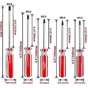 Rannb Spanner Screwdriver Set with Magnetic Tip 5 Size M1.7 M2.0 M2.3 M2.6 and M2.8
