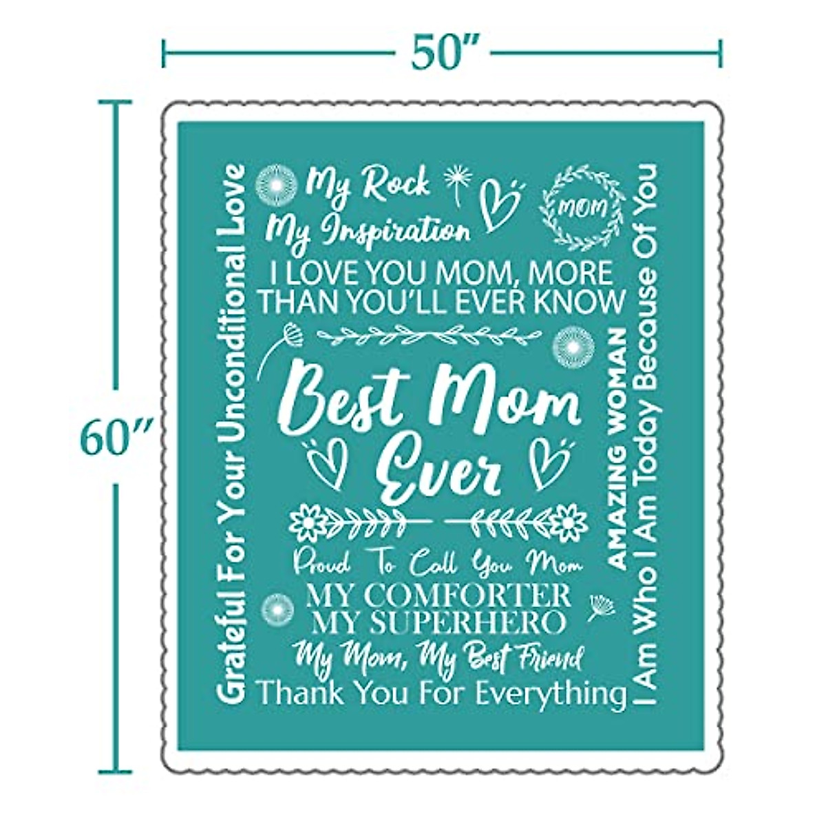 Luxe Extreme Mom Blanket, for Mom, Birthday Gifts for Mom from Daughter or Son, Best Mom Ever Gift Blanket, Mom Gifts for Mother's Day, I Love You Mom Unique Birthday Gift