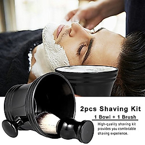 Vkzylife Traditional Beard Shaving Tools Set - Best Mug Bowl Made of ABS and Shaving Brush Wet Shaving Kit