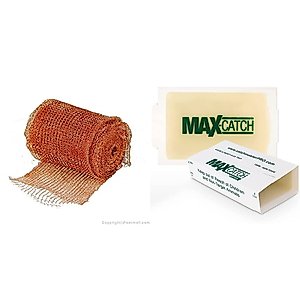 Stuff-fit Copper Mesh for Pest Control + Catchmaster Pest Glue Traps (36 Count)